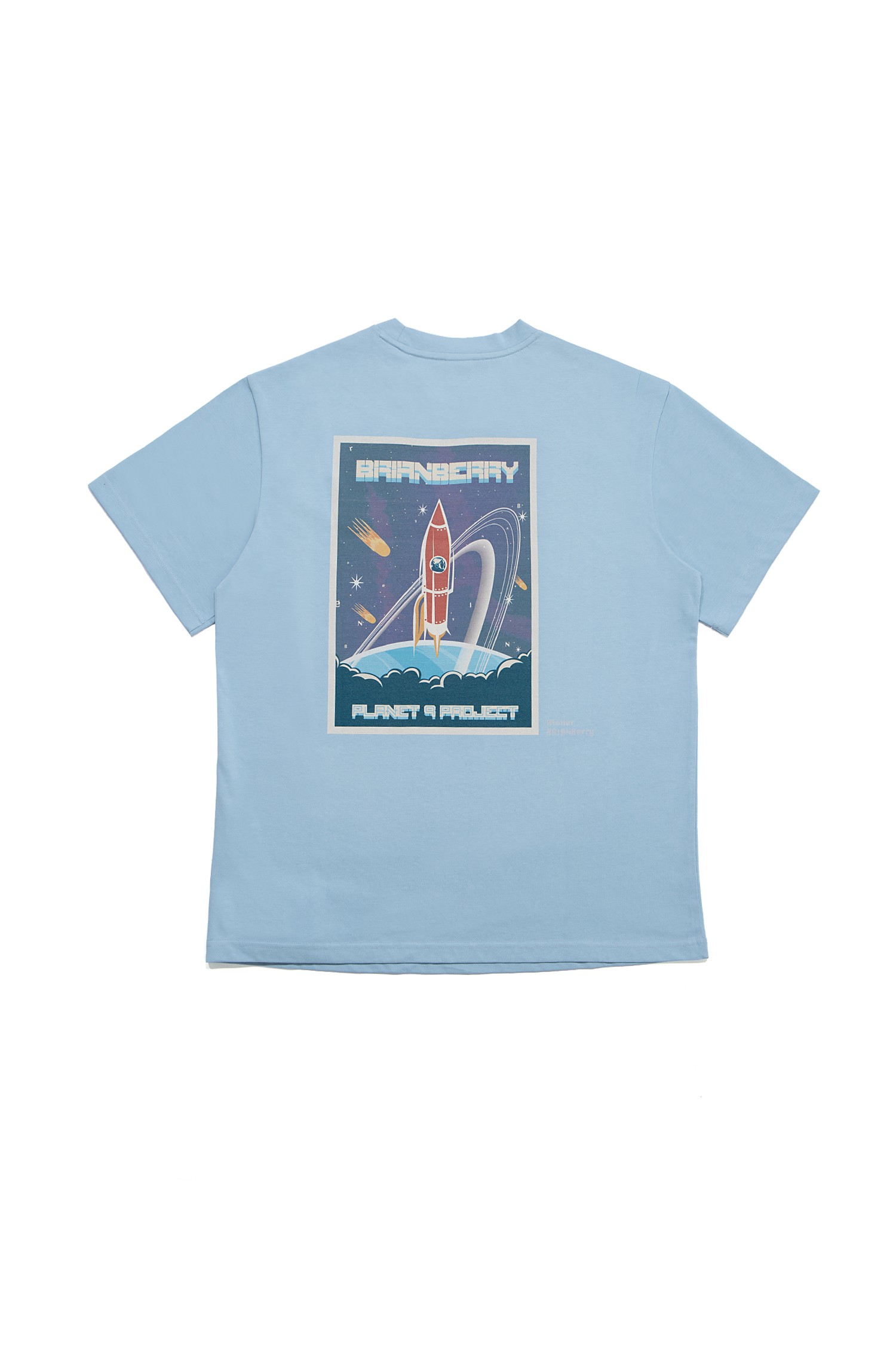 [BRIAN Berry] PLUTO FLIGHT TEE_S/BLUE_BRIAN Berry