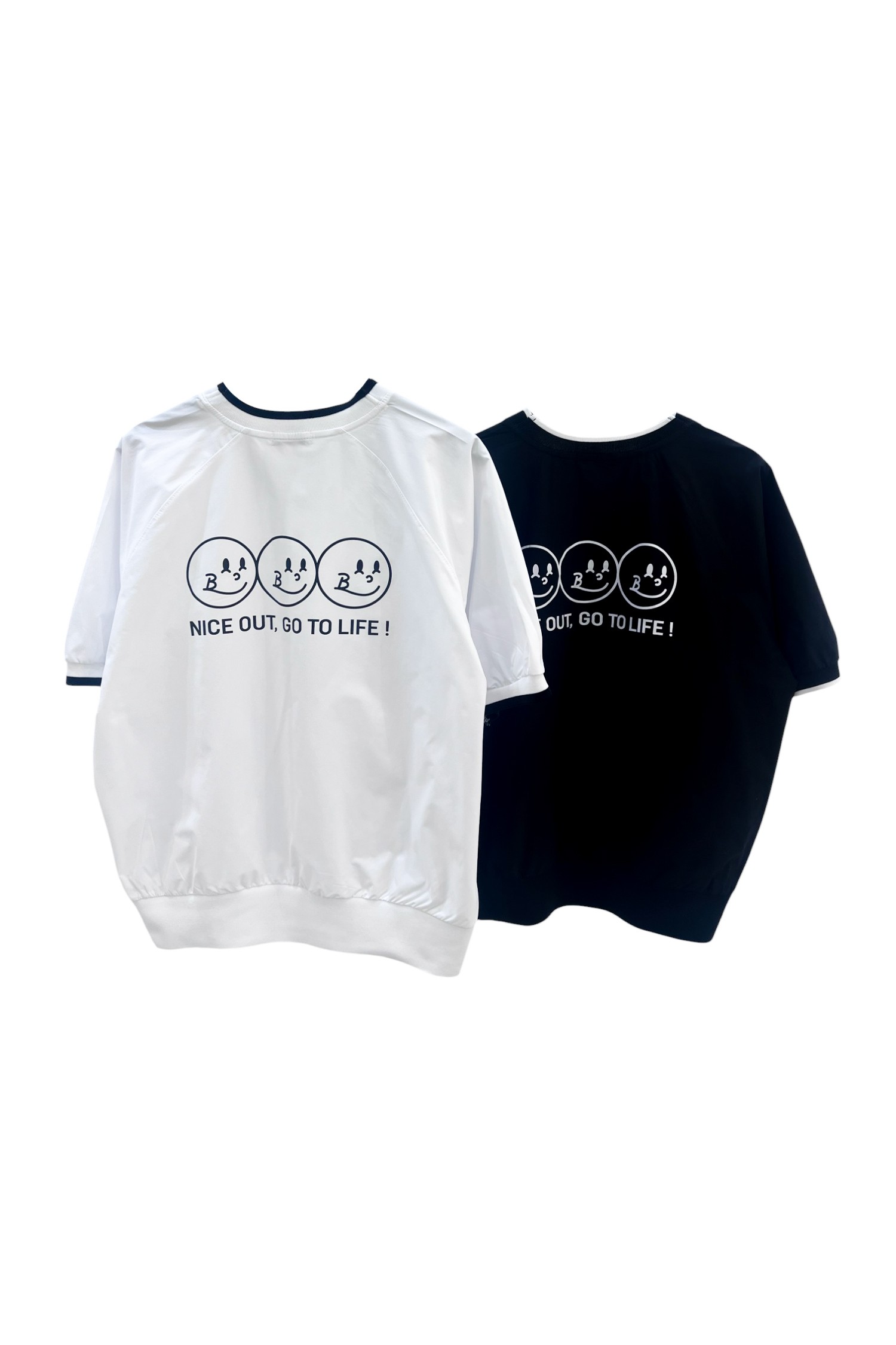 VICON V COOLING GOLF T (폴리 스판 기능성반팔TS 골프 스판TS)/화이트7.10순차출고_BUNKERBLACK