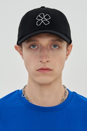 FLOWER BALL CAP / BLACK_UNALLOYED