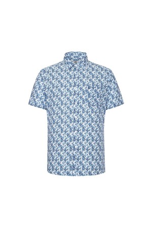 [DAKS SHIRTS] 코튼100 린넨라이크 프린트 반팔셔츠