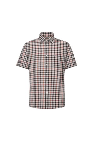 [DAKS SHIRTS] 울혼방 닥스체크 캐주얼 슬림핏 반팔셔츠