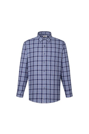 [DAKS SHIRTS] 면혼방 스몰 체크 캐주얼 셔츠 레귤러핏_네이비