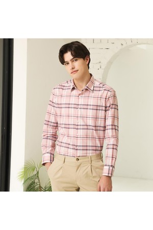 [DAKS SHIRTS] 면혼방 미디움체크 캐주얼 셔츠
