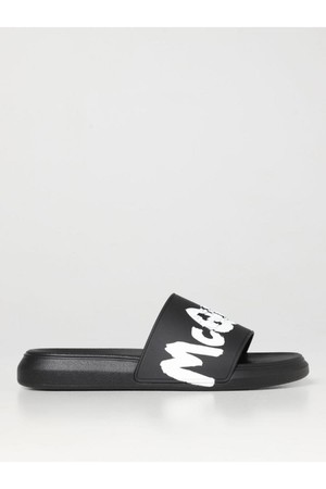 알렉산더 맥퀸 남성 샌들 Graffiti alexander mcqueen sliders in rubber NB03 ...