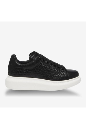 알렉산더 맥퀸 남성 스니커즈 Alexander McQueen Grainy Leather Oversized Sneakers ...