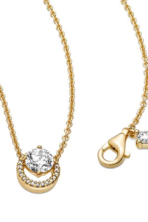 판도라 스파클링 라운드 할로 목걸이 361174C01_PANDORA - 코오롱몰