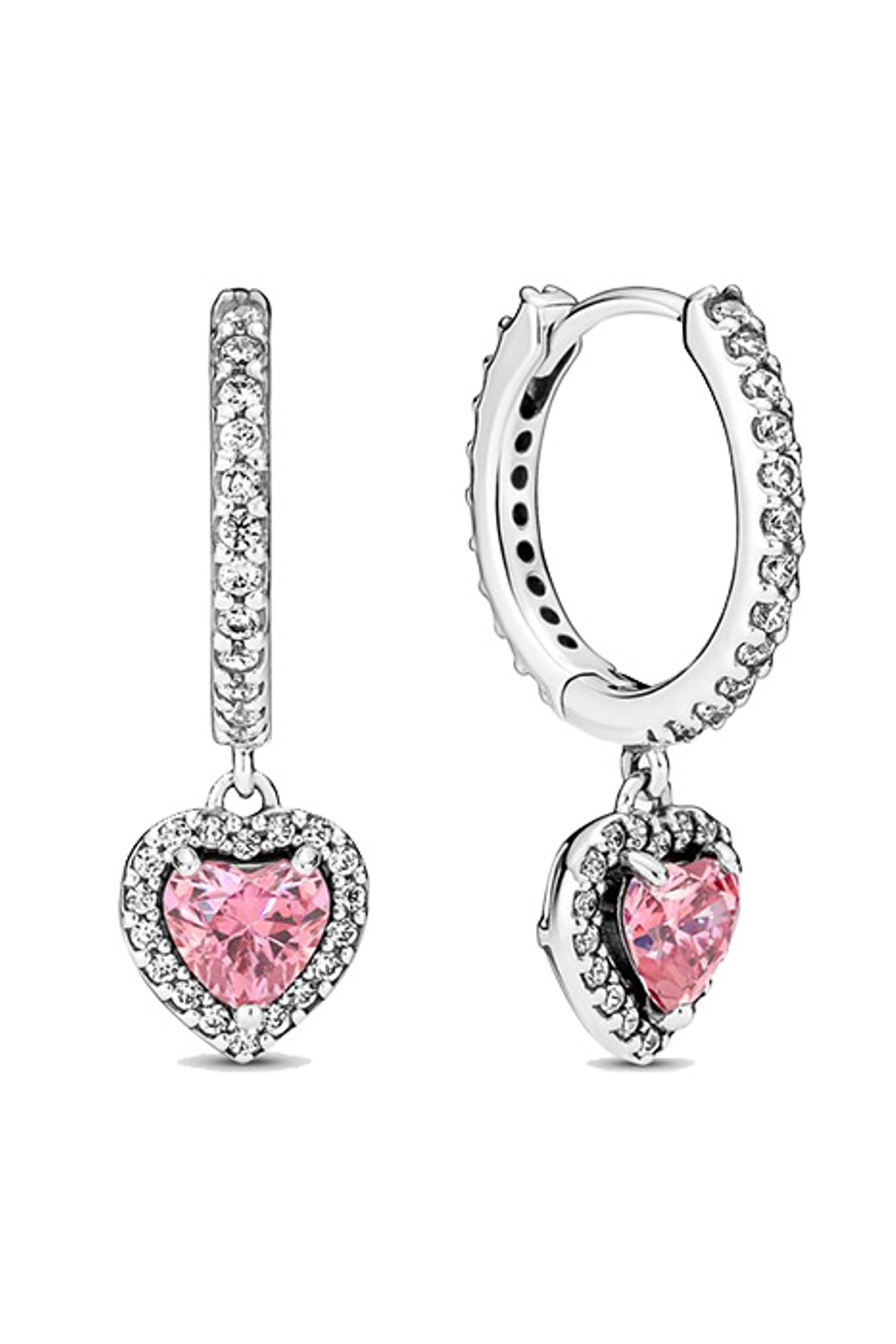 판도라 스파클링 할로 하트 후프 귀걸이 291445C01_PANDORA