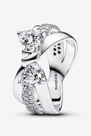 판도라 스파클링 보우 크로스오버 반지 193553C01_PANDORA - 코오롱몰