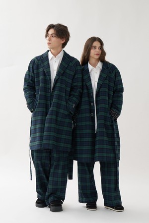 [Plan de Maroon] CHECK PATTERN QUILTING COAT_PLAN DE MAROON - 코오롱몰