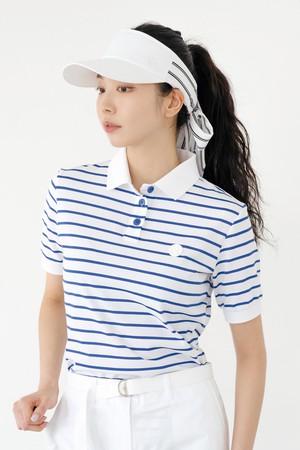 [NITINA] 스트라이프 카라 티셔츠 L/BL (2차)