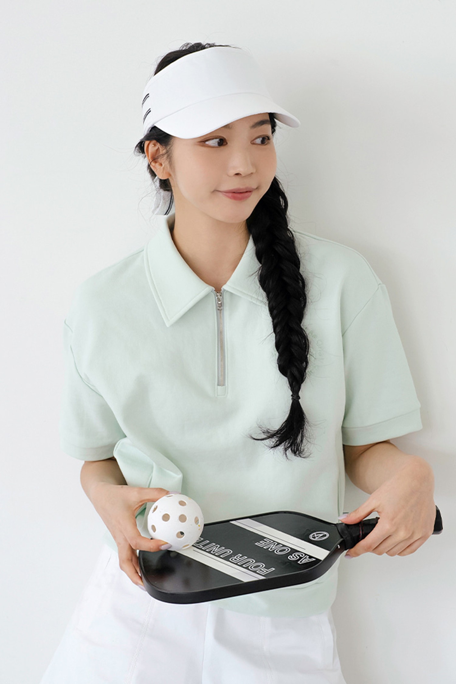 리싸이클 카라 집업 스웻셔츠 L/G_NITINA