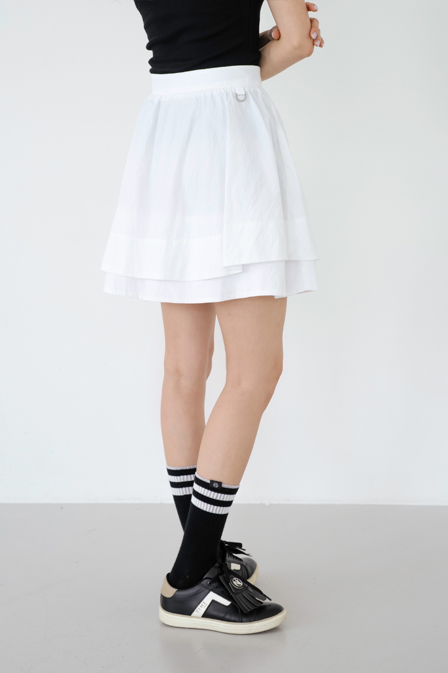 샤이니 더블 플레어 스커트 WH_NITINA