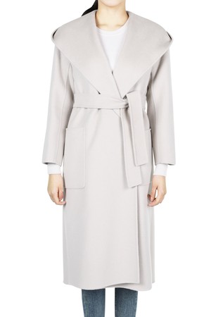 막스마라 여성 NICOLO 벨트 후드 울 코트(펄그레이) 2519011091600 008_Max Mara - 코오롱몰