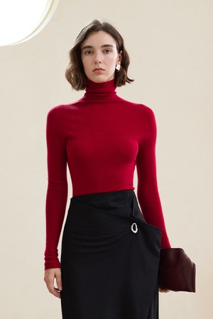 [YYIAM] YY_Wool turtleneck knit top_7color