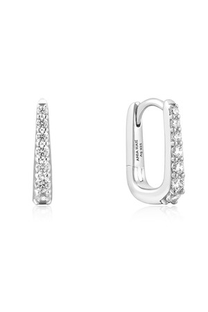 오벌 파베 925 실버 후프 링 귀걸이 E059-10H_ANIA HAIE - 코오롱몰