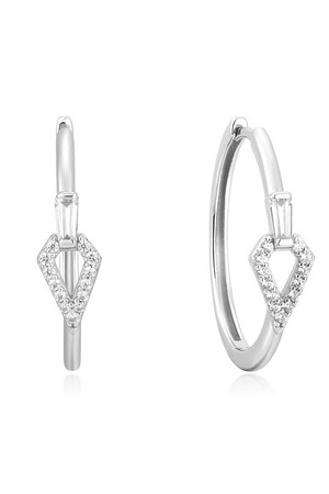 [브브걸 민영 착용] 지오메트릭 925 실버 후프 링 귀걸이 E059-17H_ANIA HAIE - 코오롱몰