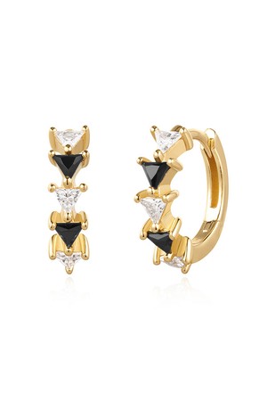 블랙 앤 화이트 트라이앵클 925 실버 링 귀걸이 E059-13G_ANIA HAIE - 코오롱몰