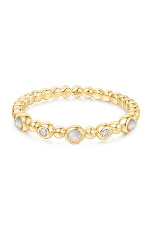 [3월7일출고][10월탄생석] 오팔 925 실버 비즈 반지 R064-05G_ANIA HAIE - 코오롱몰