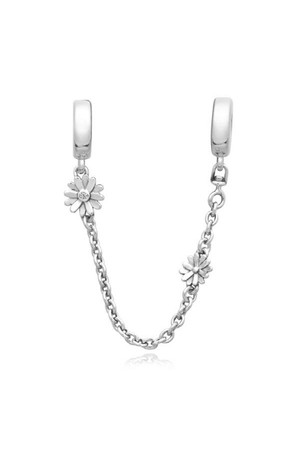 판도라 798764C01 데이지 플라워 세이프티 체인 실버 참_PANDORA - 코오롱몰