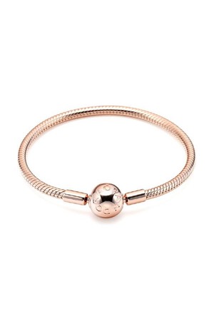 판도라 580728 모먼트 스네이크 체인 로즈 팔찌_PANDORA