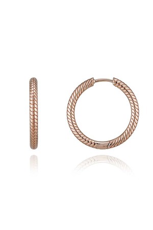 [판도라 PANDORA] 289532C00 모먼트 참 로즈 후프 귀걸이_PANDORA - 코오롱몰