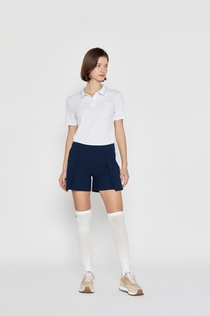 Women Pin-Tuck Shorts (NAVY)_Editment