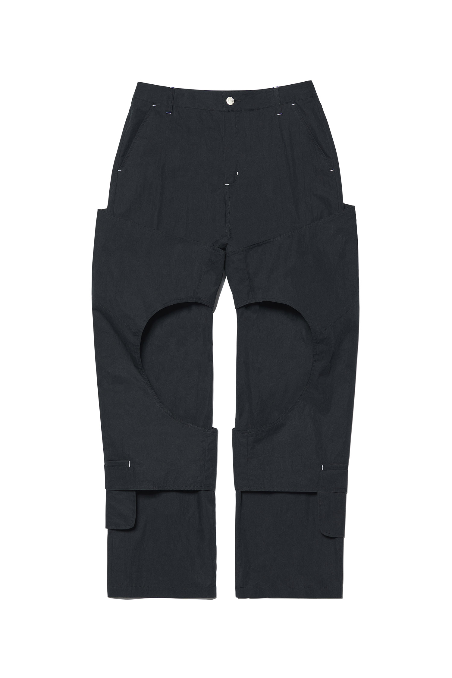 [NOMANUAL] [노매뉴얼] DOUBLE LAYERED PANTS - BLACK