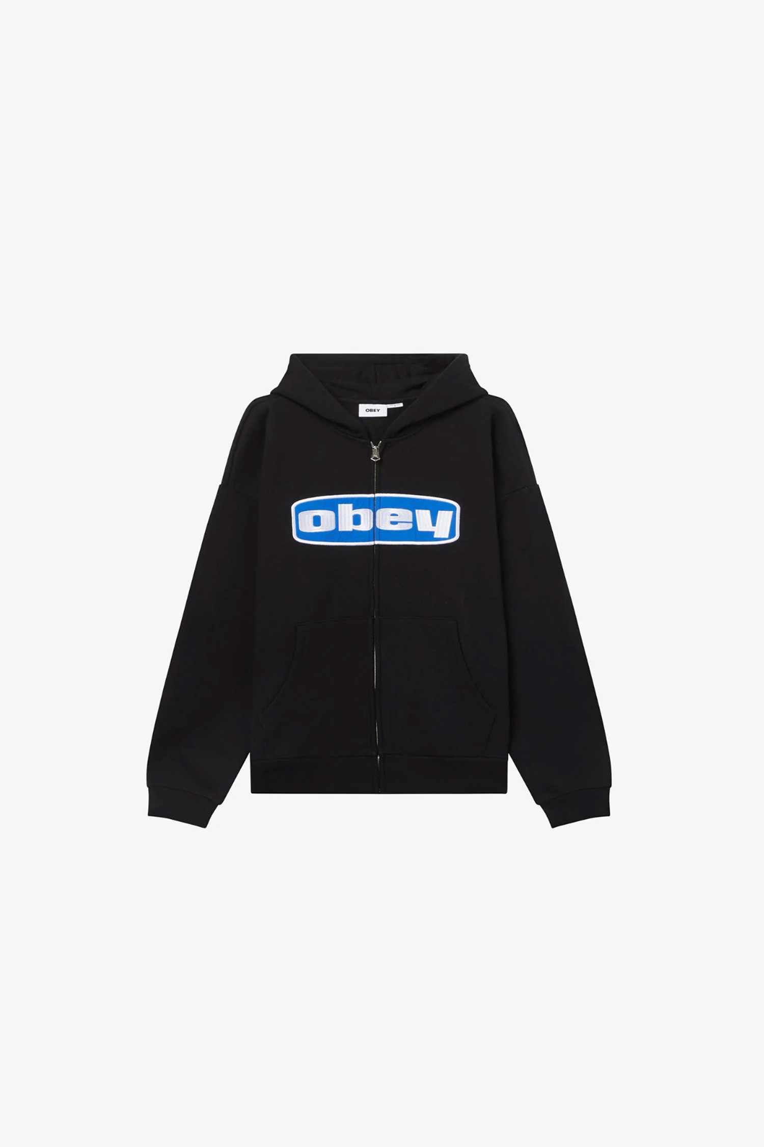  BOXED IN EXTRA HEAVY ZIP HOOD BLACK OBEY 