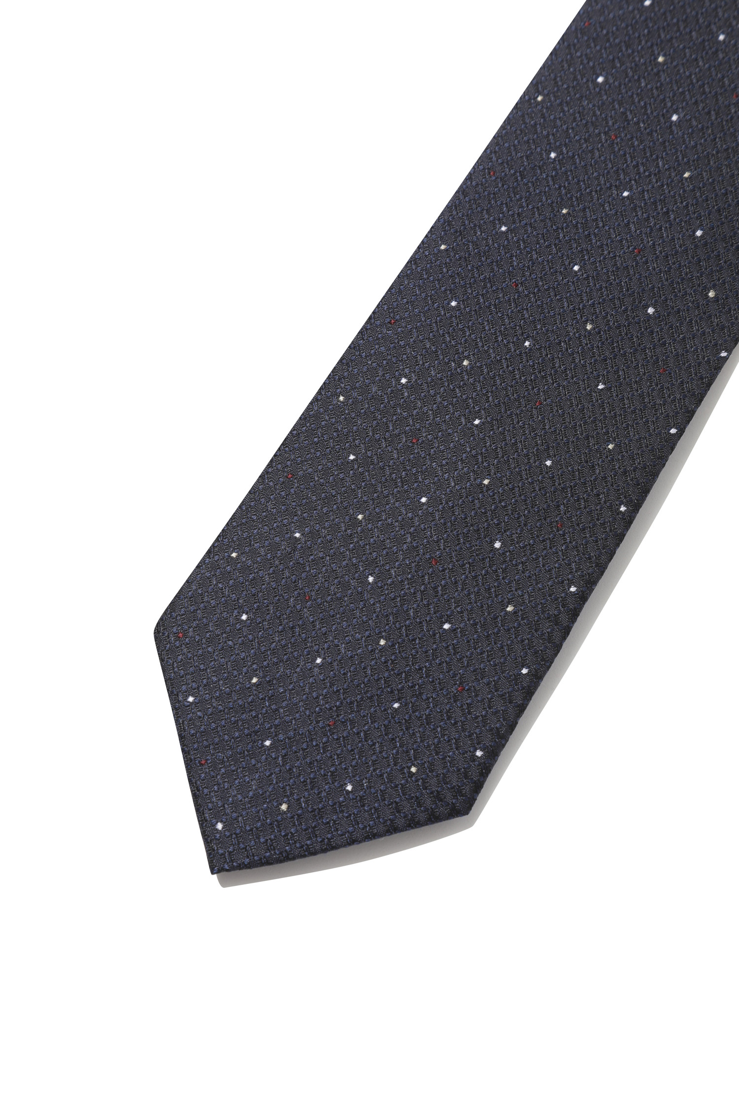 navy micro dot pattern tie_CUSTOMELLOW