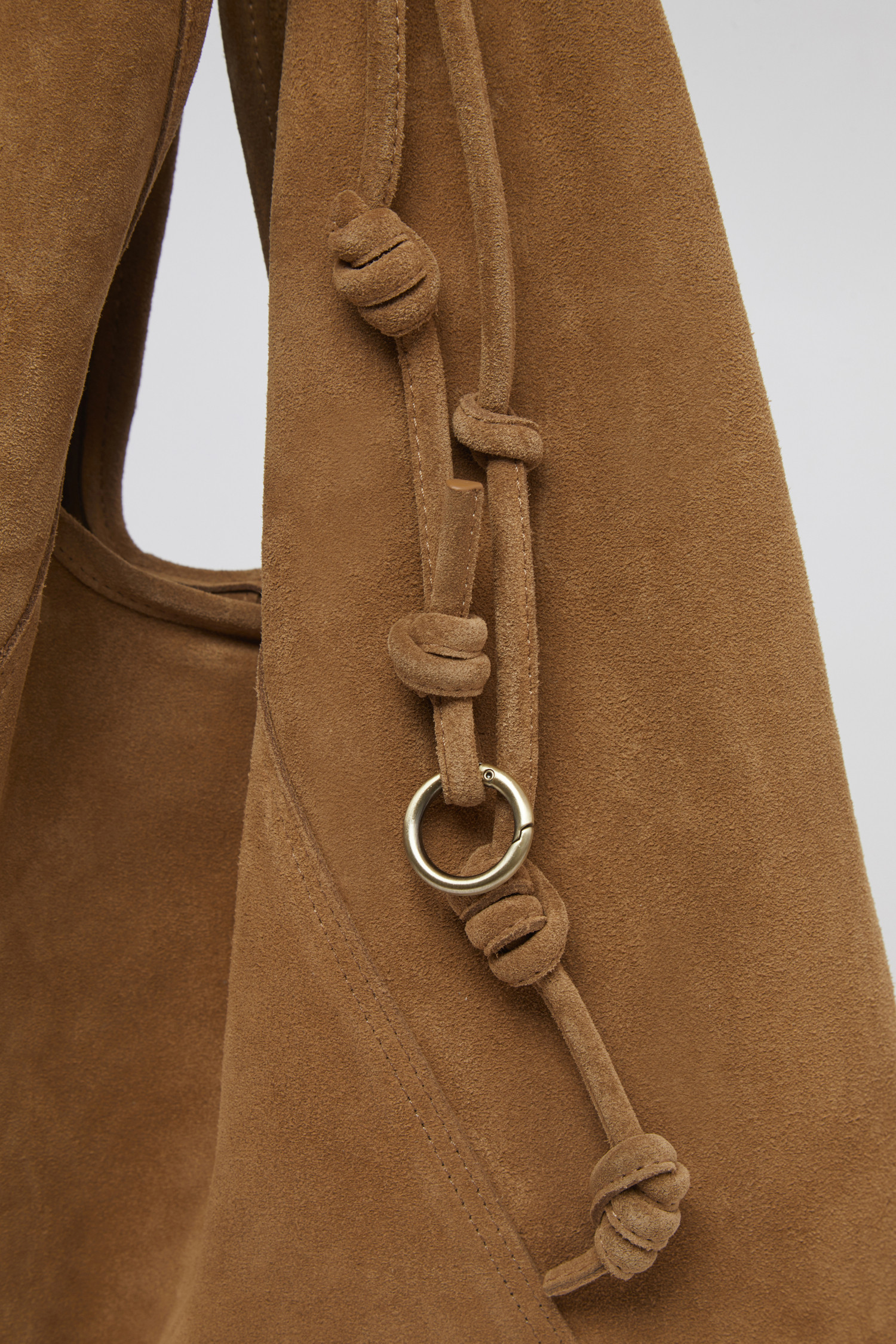 Knotted layer bag(Suede caramel)_Archivépke