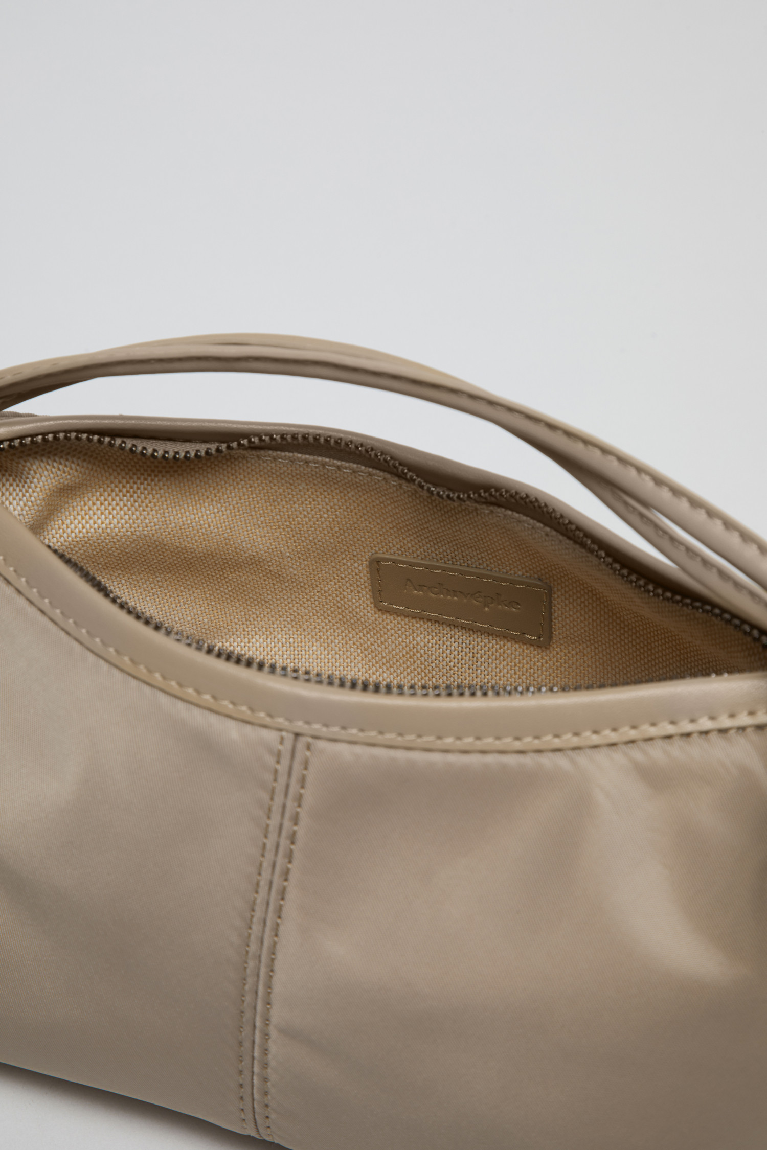 Mini ridge shoulder bag(Nylon beige)_Archivépke