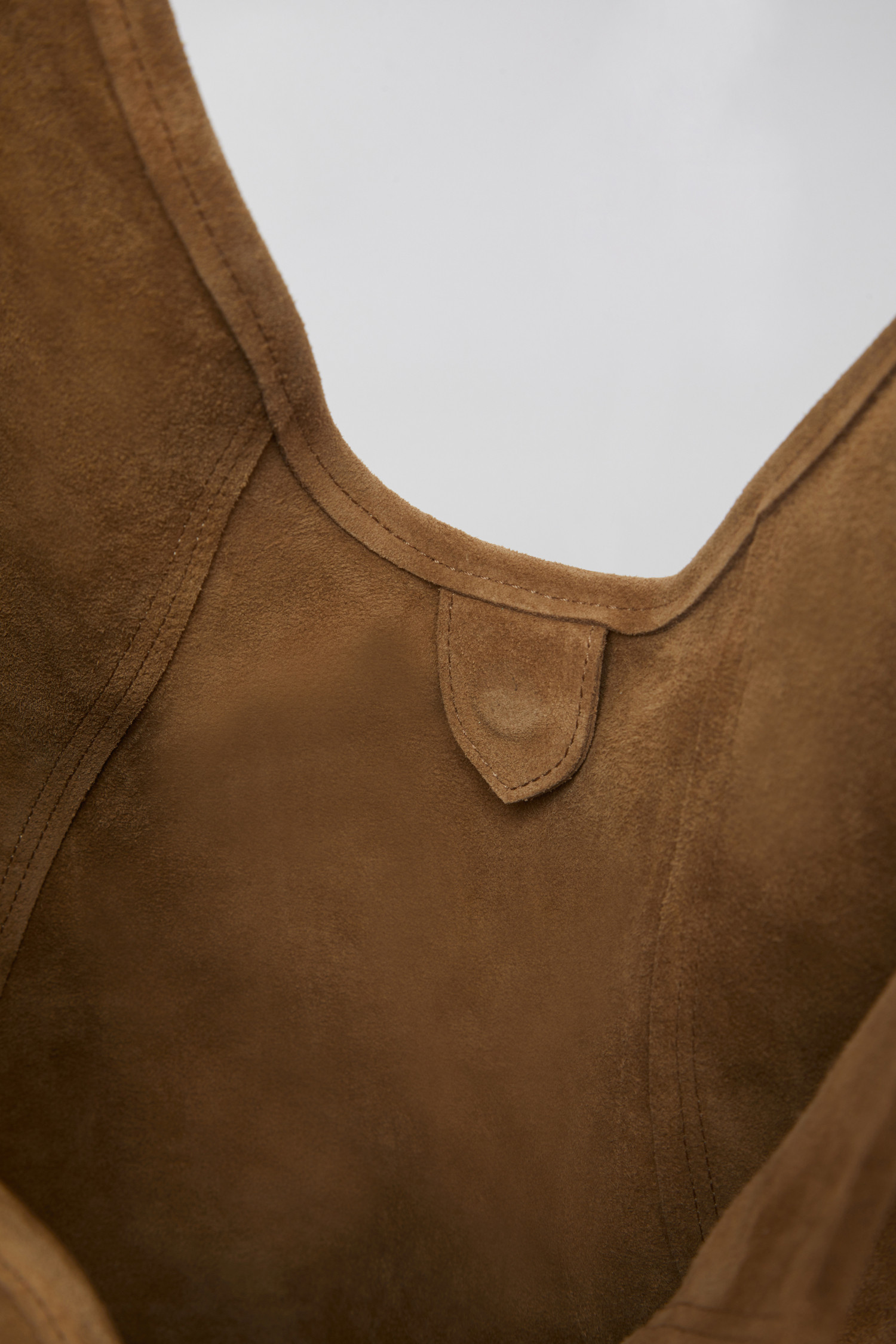 Knotted layer bag(Suede caramel)_Archivépke
