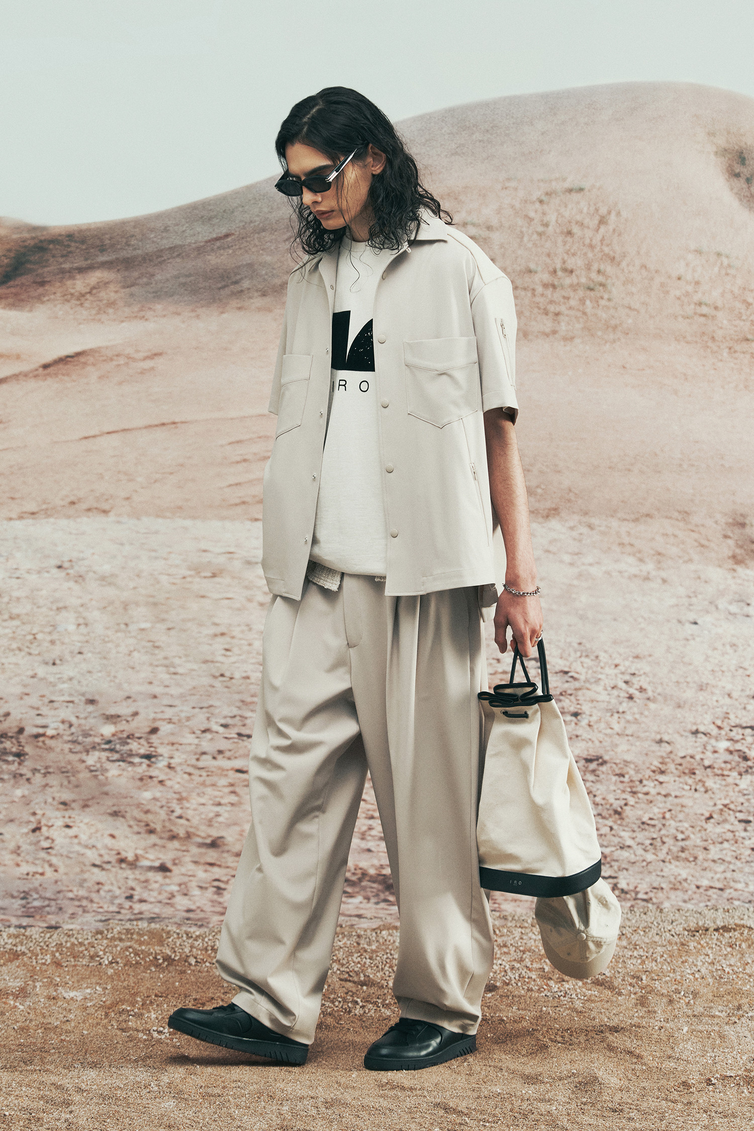 COOLPOLY 셋업 오버핏 셔츠_IRO MEN