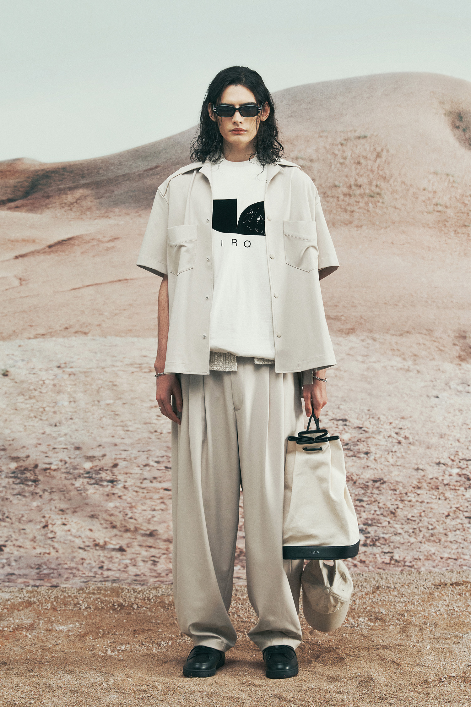 COOLPOLY 셋업 오버핏 셔츠_IRO MEN