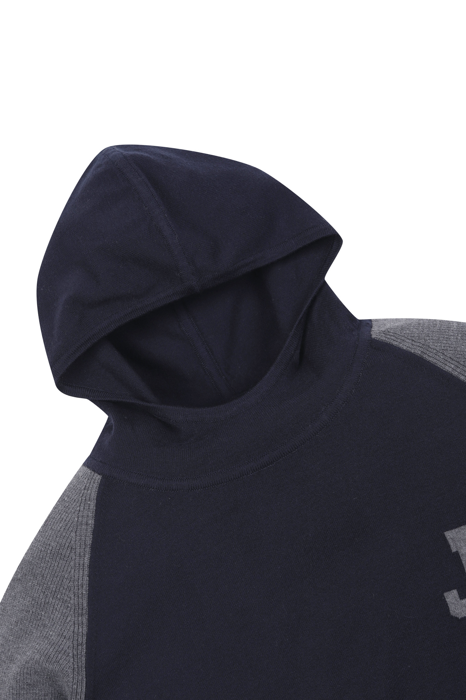 여성 래글런 소매 투톤 후드 니트_JACK NICKLAUS