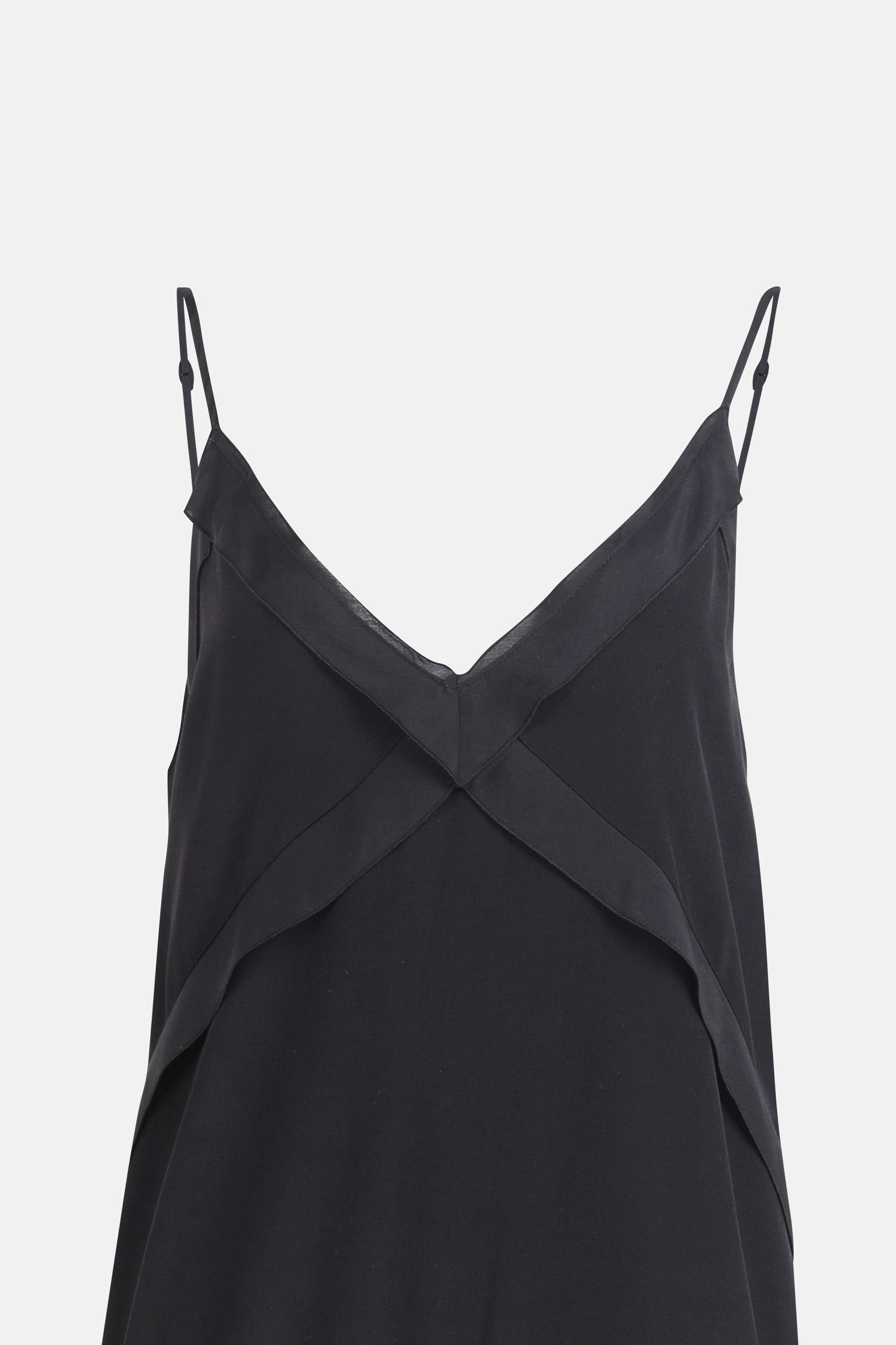 String Sleeveless Layered Long Dress (Solid)_LUCKY CHOUETTE