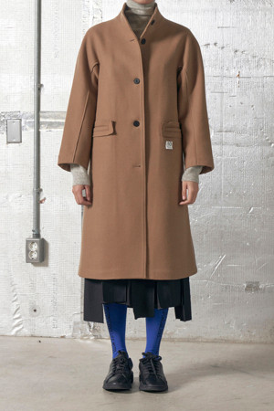 [RE;CODE 여성] High Neck Patch Work Flare Coat_RE;CODE