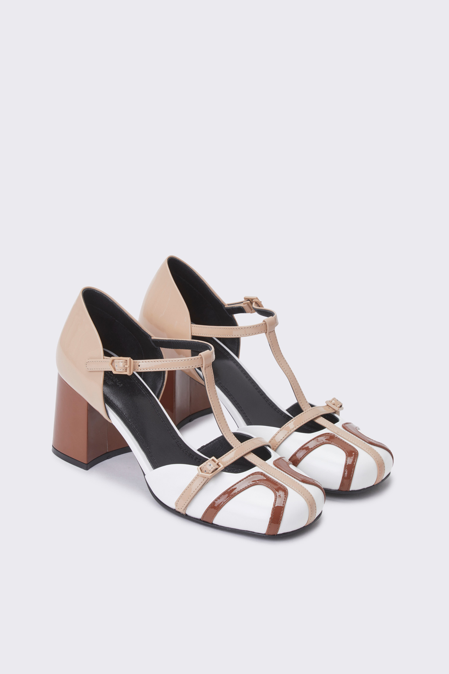 T-strap open side pumps(brown)_SUECOMMA BONNIE