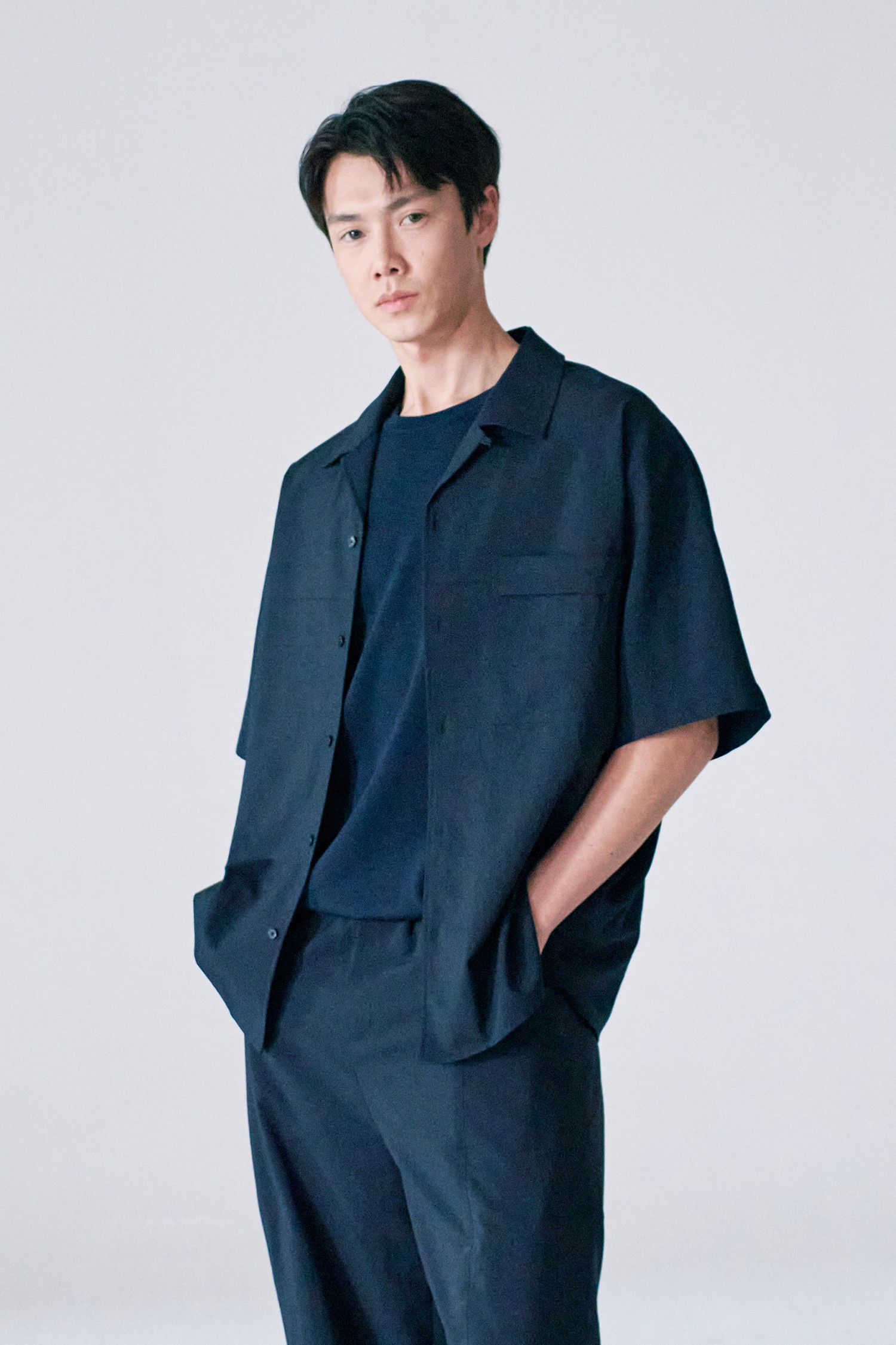 CREASE OPEN COLLAR SHIRTS (247)_24/7 series