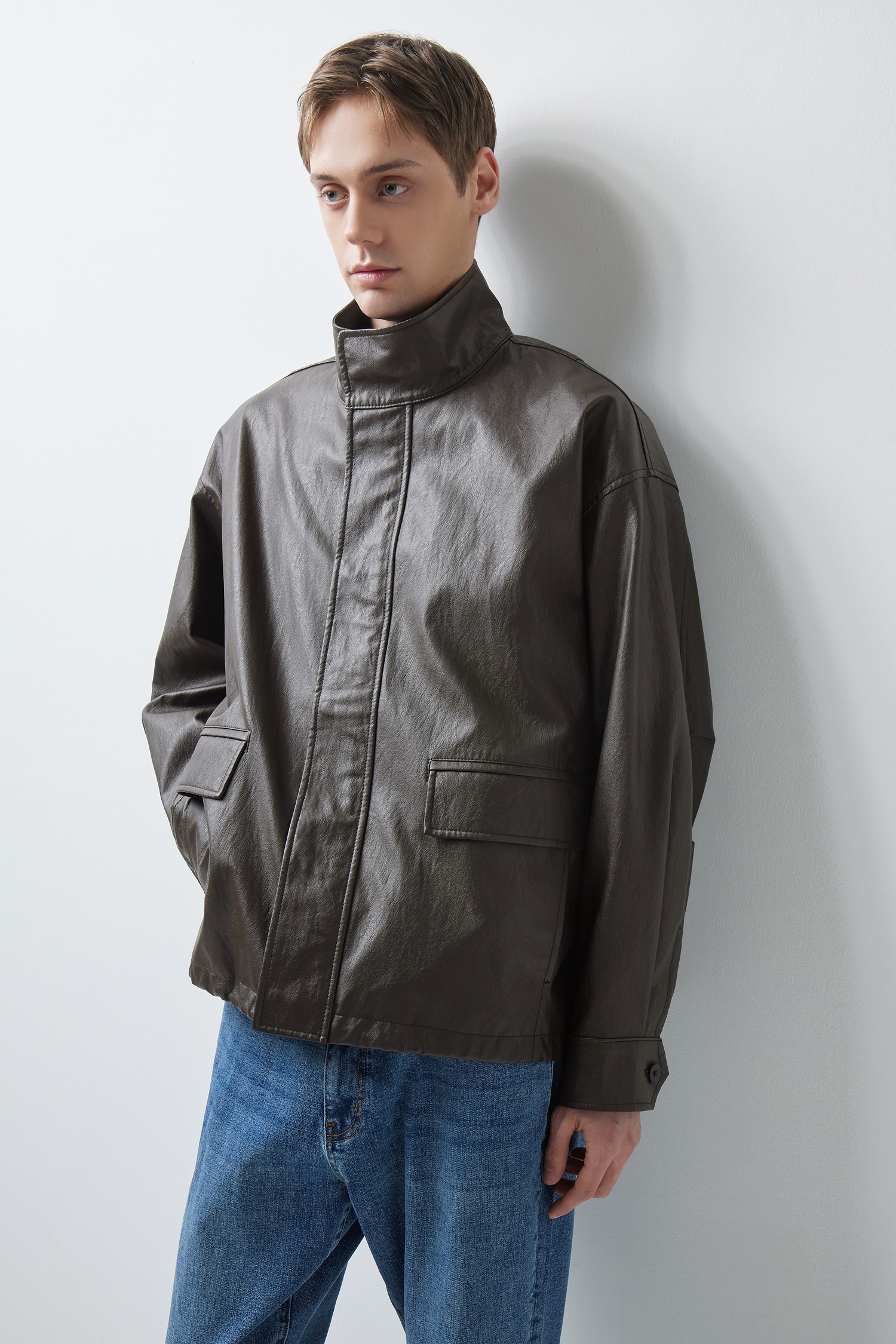 LEATHER FIELD JACKET (247)_24/7 series