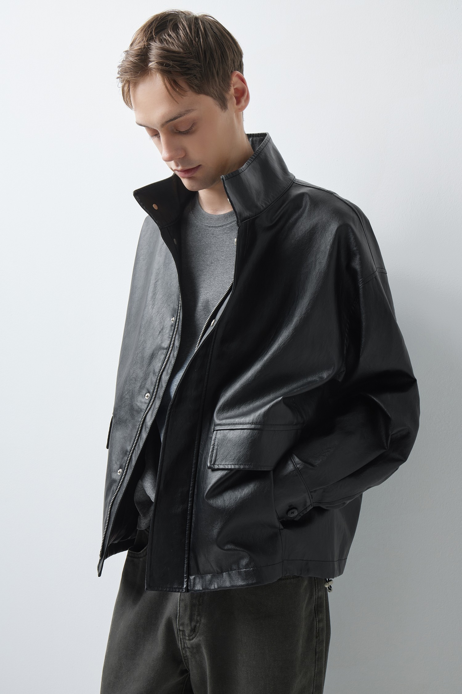 LEATHER FIELD JACKET (247)_24/7 series