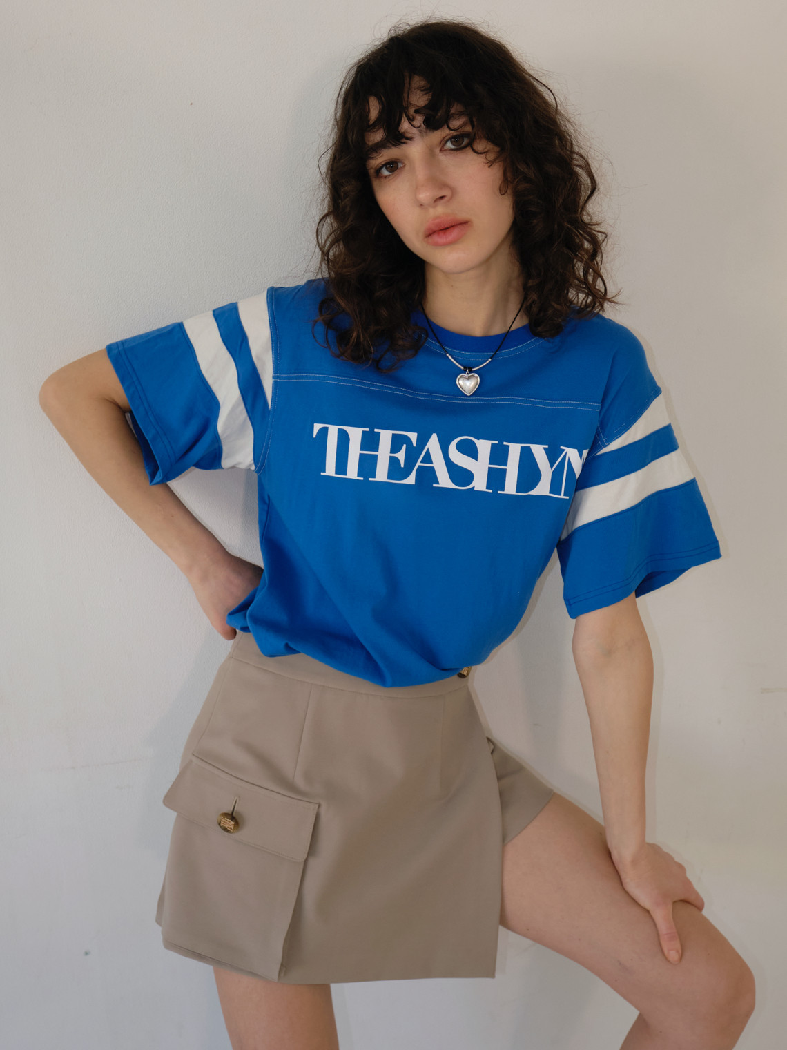 BASEBALL LOGO T SHIRT_BLUE_THE ASHLYNN