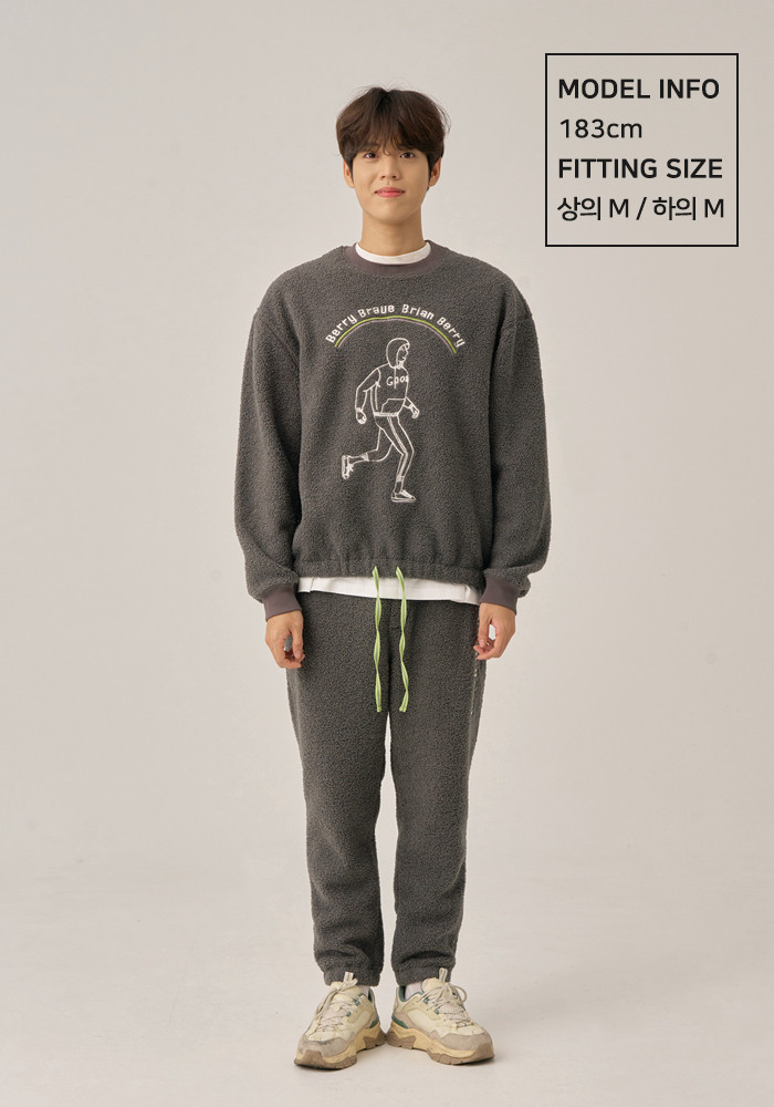 [BRIAN Berry] BERRYMAN SIGNATURE SET-UP TEE_TEAL GREY_BRIANBerry