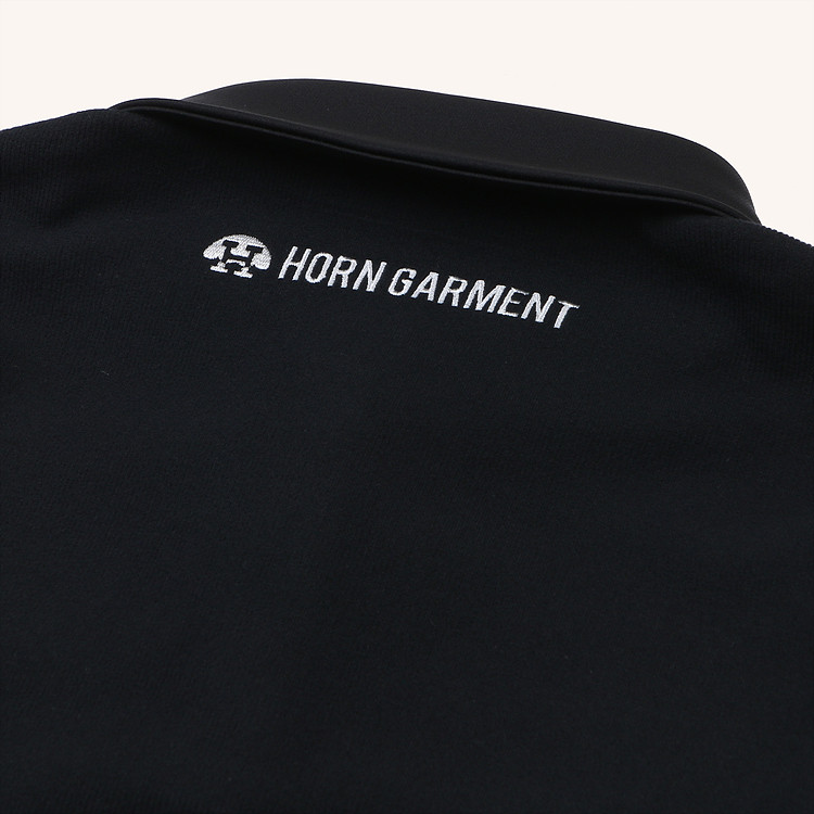 W SLEEVE TAPE POINT BRUSHED RIBBED LS POLO HN3SP73F_HORNGARMENT